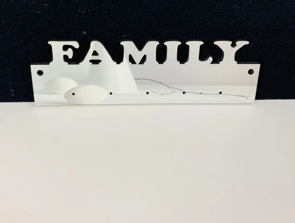 FAMILY Sublimation Hooks Key Holder MDF Blank Wall Hook DIY Home ...