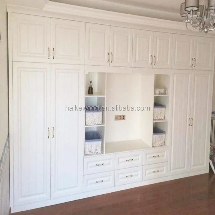 New Model Light Color Bedroom Wardrobe With Tv Cabinet - Buy Wardrobe ...