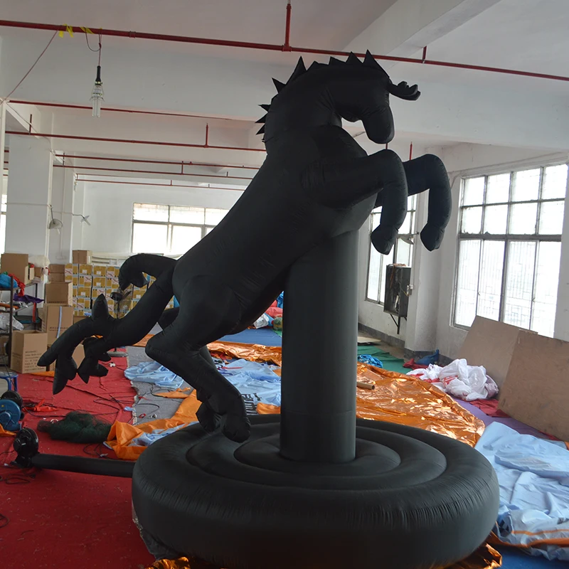 Customized Giant Inflatable Winged White Horse for Advertising