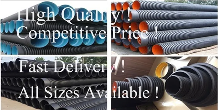 36" Large Diameter Hdpe Double Wall Corrugated Plastic Culvert Pipe ...
