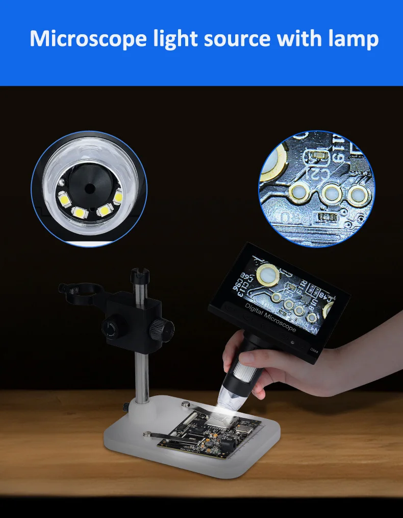 DM3 Portable 1000x Electronic Digital Microscope with HD Screen