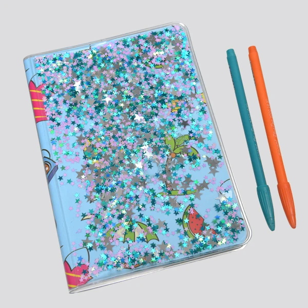 Wholesale Custom Pvc Cover Waterproof Glitter Notebook Design For Girls ...