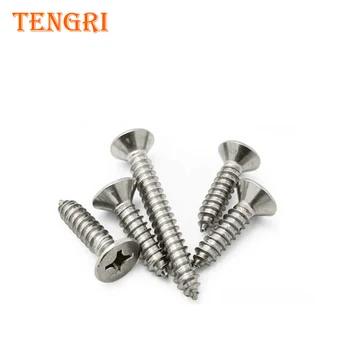 Stainless Steel Din 7982 Cross Flat Head Self Tapping Screw - Buy ...