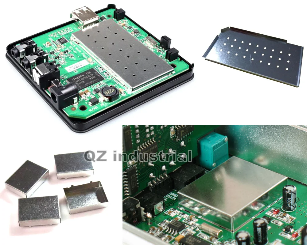 Qz Specialized Oem Metal Stamping Shielding Case Emi Shield Cover For Electronic Motherboard Pcb ...
