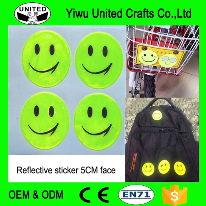 Round Shape Transparent Stickers Reflective Safety Pvc Stickers - Buy ...