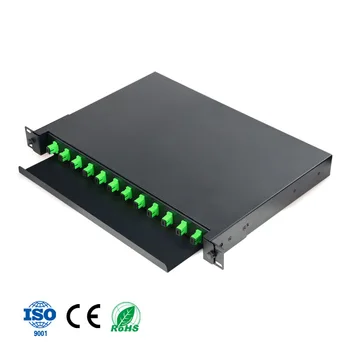 High Quality Drawer Type 12 Port 19' Idu Idf Rack Mount Sc Fiber Optic ...