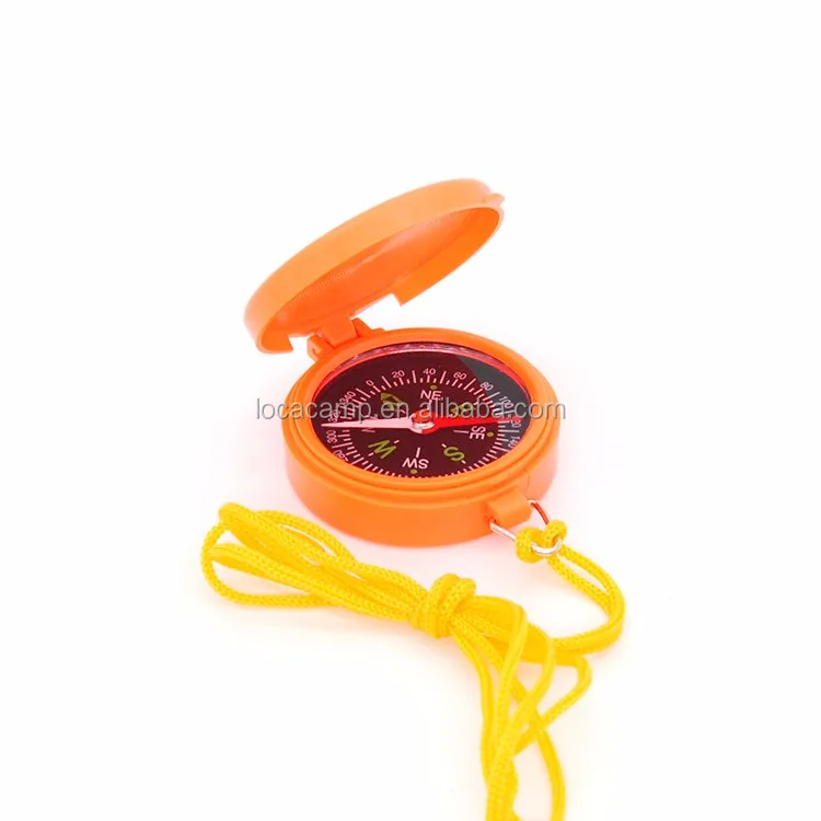 Colorful Plastic Mini Pocket Compass for Kids - Outdoor Fun