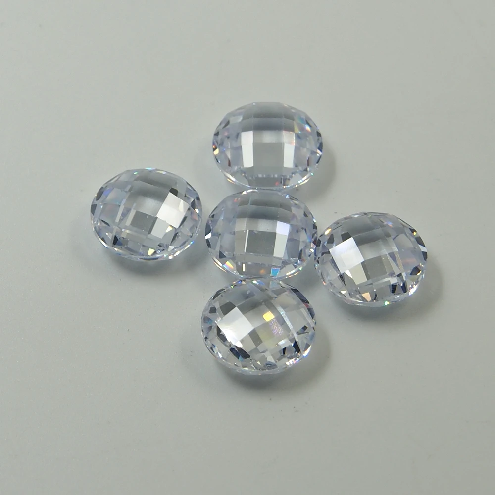 Wholesale Round Shape 3-12mm Cz Stone Loose Gemstone Double ...