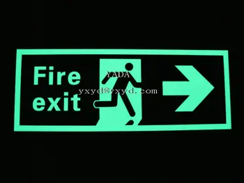 Luminous Fire Exit Safety Signs/glow Safety Signs In Construction/fire ...