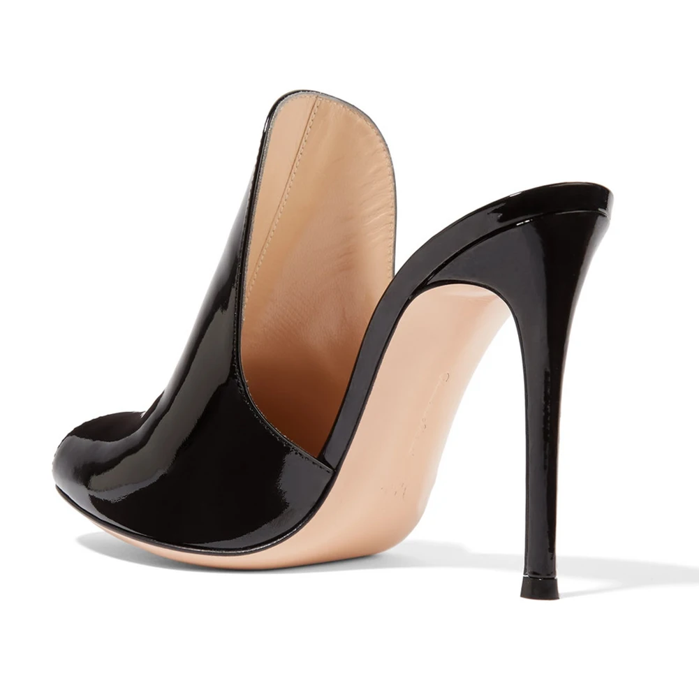 Party Heels Large Size 2018 - Elegant Black Patent Leather