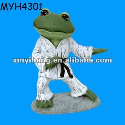 Cute Green Frog Performing Karate Figure - Buy Cute Frog Figure ...
