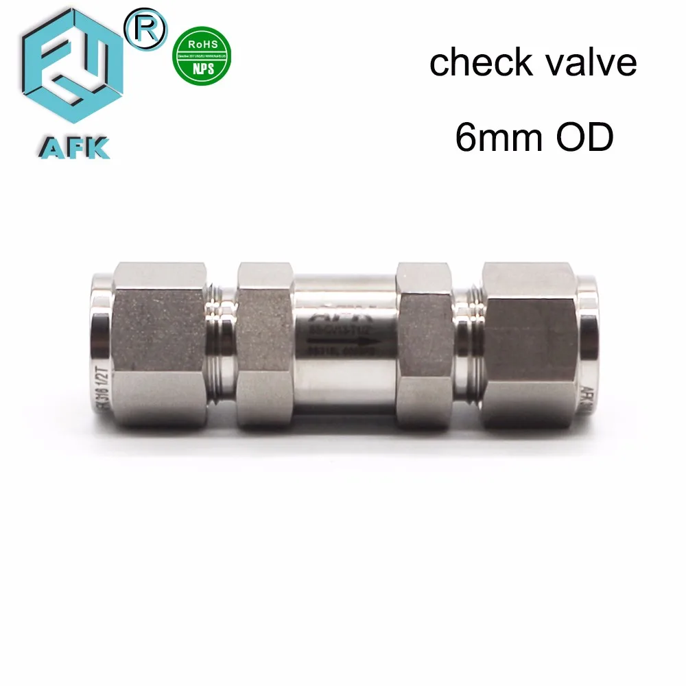 6mm Check Valve Non-return Valve High Pressure Stainless Steel Gas ...
