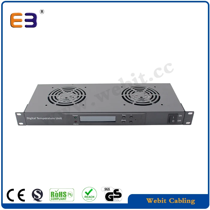 19 Inch 1u Rackmount 2,4 Fans Network Floor Rack 42u 19 Inch Fan Unit ...