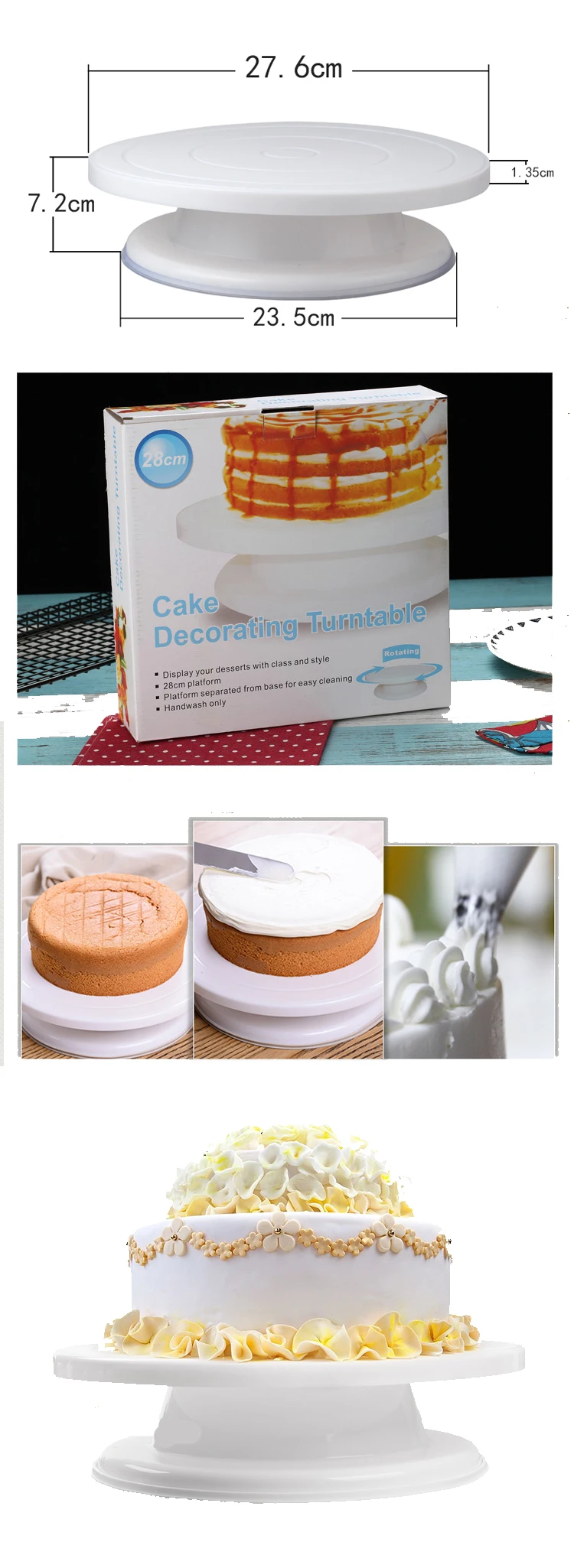 11 Inch Cake Decorating Turntable - Sustainable & Stocked