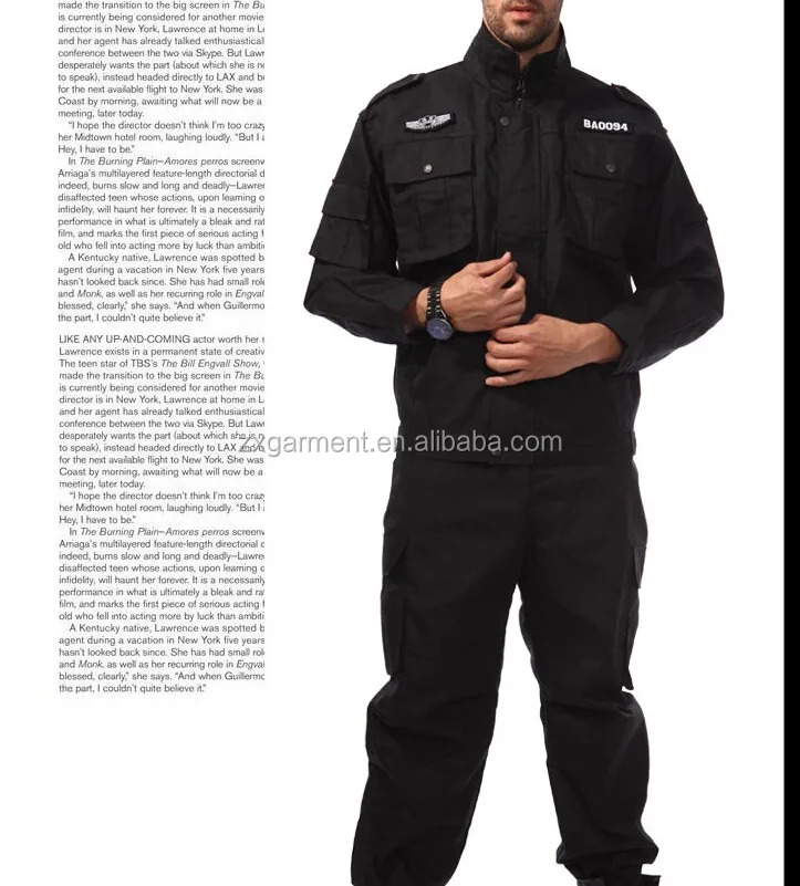 ZX Design Security Guard Uniform Sets - Durable & Versatile