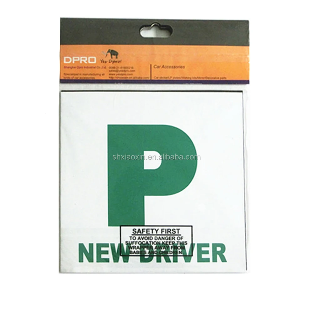 Fully Magnetic New Driver P Plates Car Sticker - Buy Magnetic Car ...