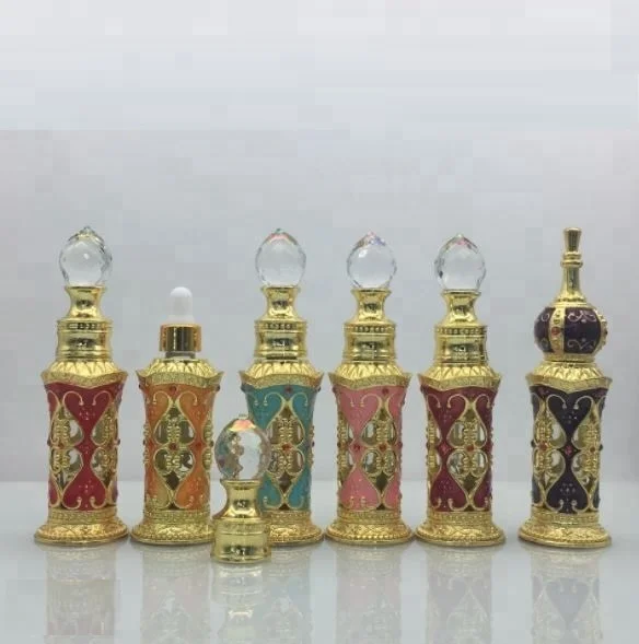 12ml Metal Arabian Perfume Oil Bottles With Glass Stick Or Dropper ...