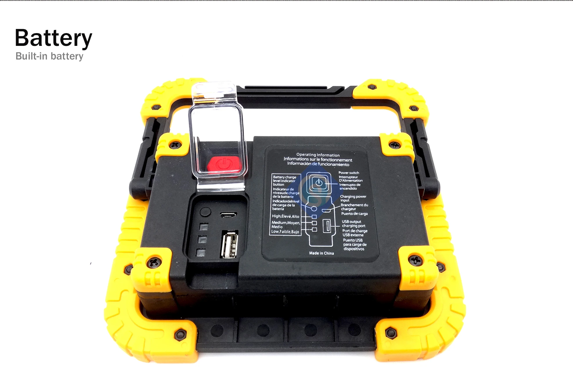 Built-in Battery Inspection Lamp Usb Rechargeable 10w Cob Led Work ...