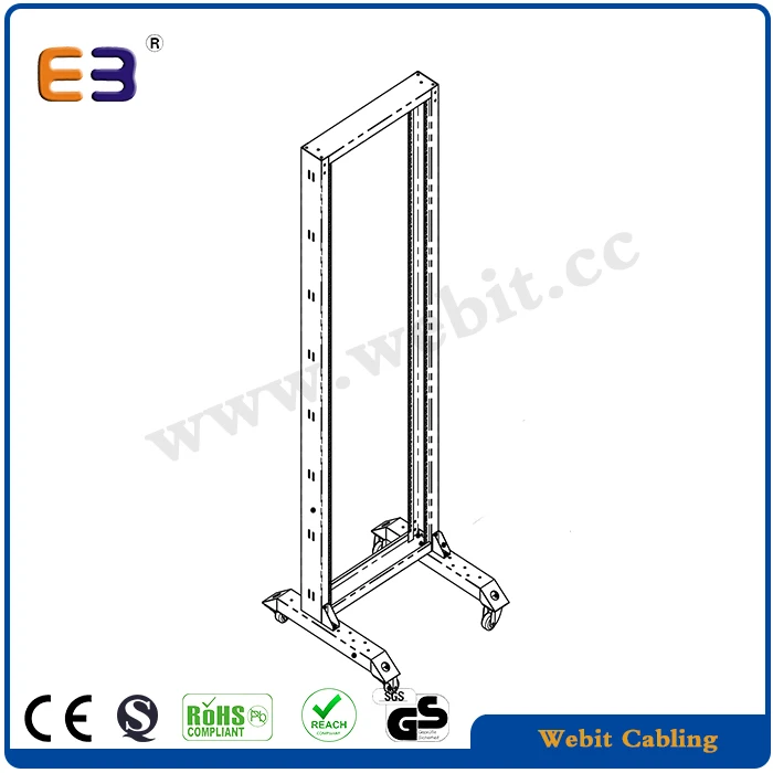 2 Post Open Rack+19 Inch+spcc Cold Rolled Steel+telecommunication ...