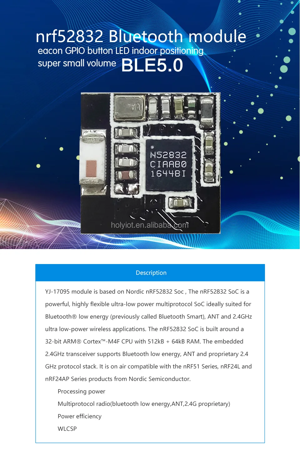 Tinyble Nrf52832 Chip Transmitter And Receiver Module For Ble Mesh - Buy Tinyble Nrf52832 Module ...