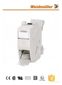 Weidmuller Terminal Rail Outlet,Rj45 Module,8 Pole,1a,60mm,Weidmuller ...