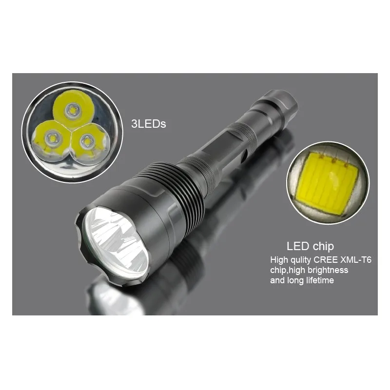 Hot Sale Good Price Large Element K2 Flashlight For 18650 Rechargeable ...