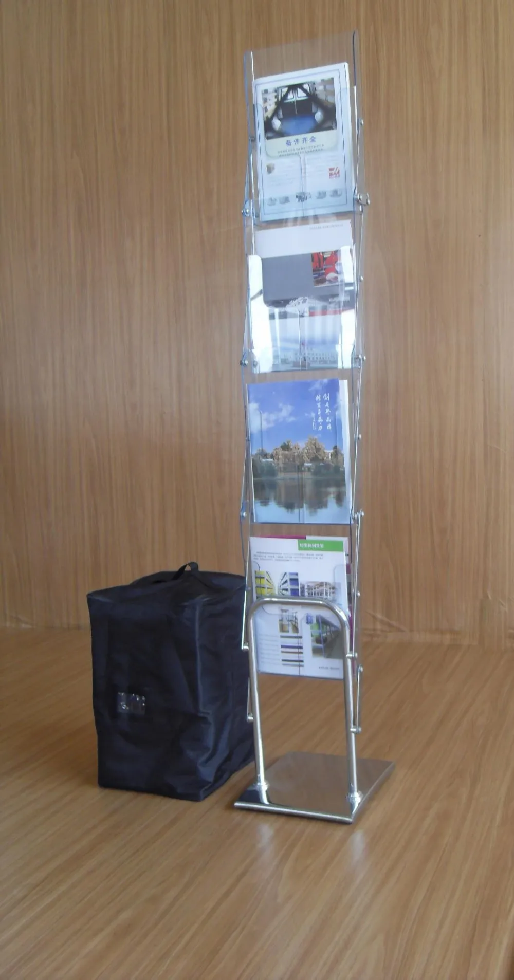 Metal Acrylic Floor Brochure Holder Magazine Stand,Free Standing ...