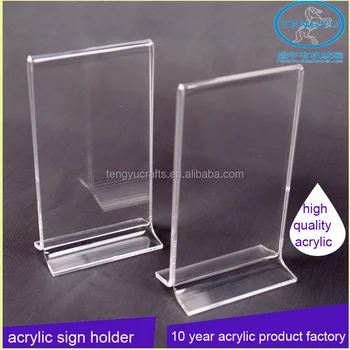 Y Shape Plexiglass Stand Double Sided Vertical A4 A5 A6 Clear Slanted ...