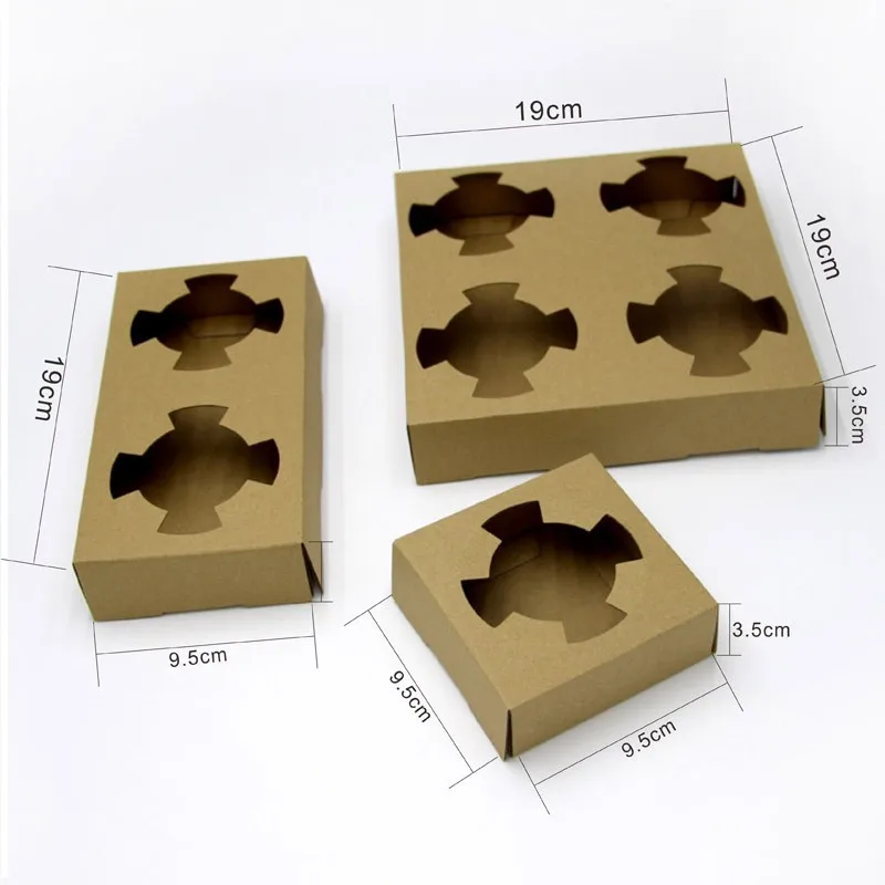 Custom Corrugated Paper Coffee Cup Tray with Dividers