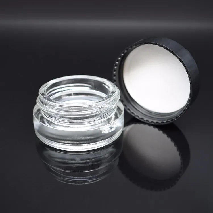 Free Sample 3ml 5ml 7ml Clear Glass Concentrate Jar Dab Jar Oil ...