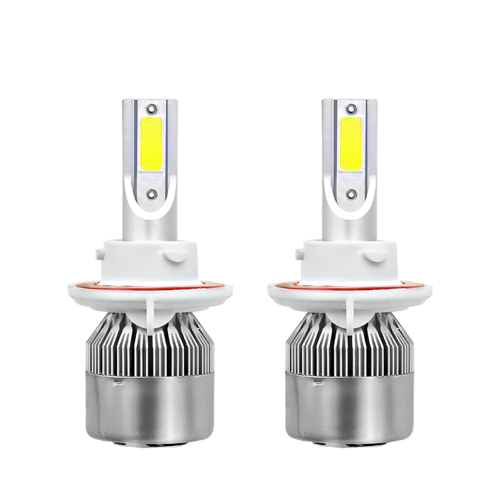 C6 H4 H13 9004 9007 Coche Led Bombillas De Faros 72w 16000lm Cob Led ...