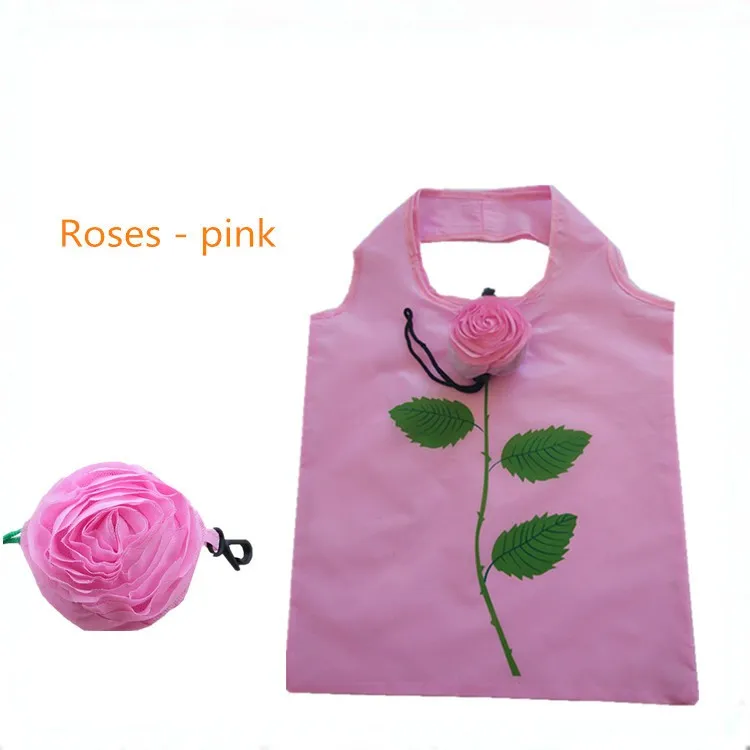 Custom Reusable Durable Portable Rose Flower Shape Printing 190t ...