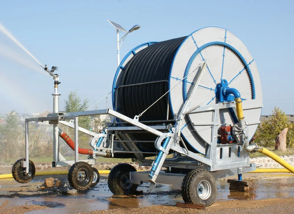 Lateral Move Boom Sprayer Irrigation System / Water Wheel Hose Reel ...