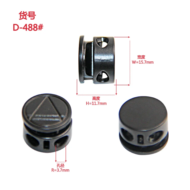 Garment Two Holes Metal Elastic Drawstring Cord Lock Stopper - Buy ...