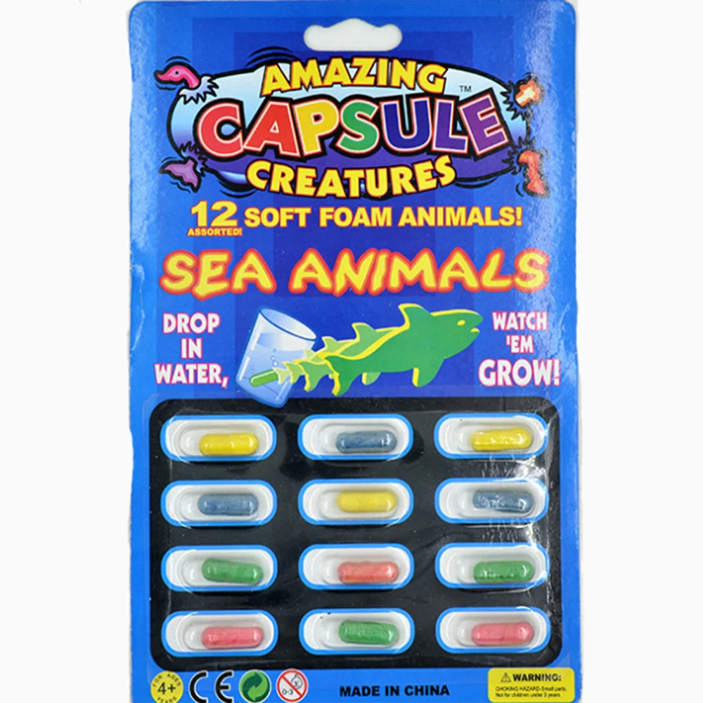 2021 Educational Expandable Foam Sea Animal Capsule Toy