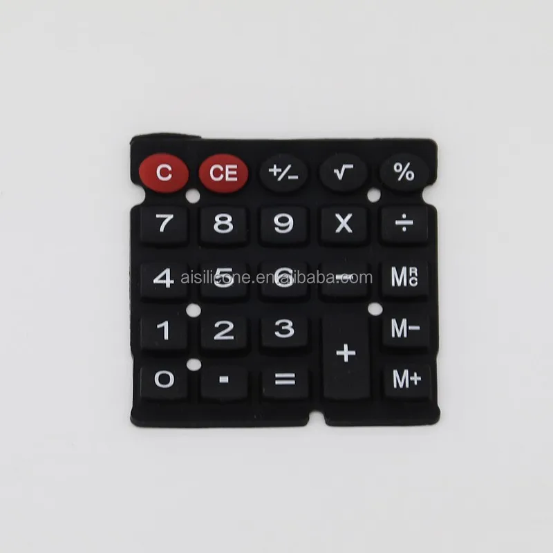 Custom Silicone Rubber Button Keypads for Calculators