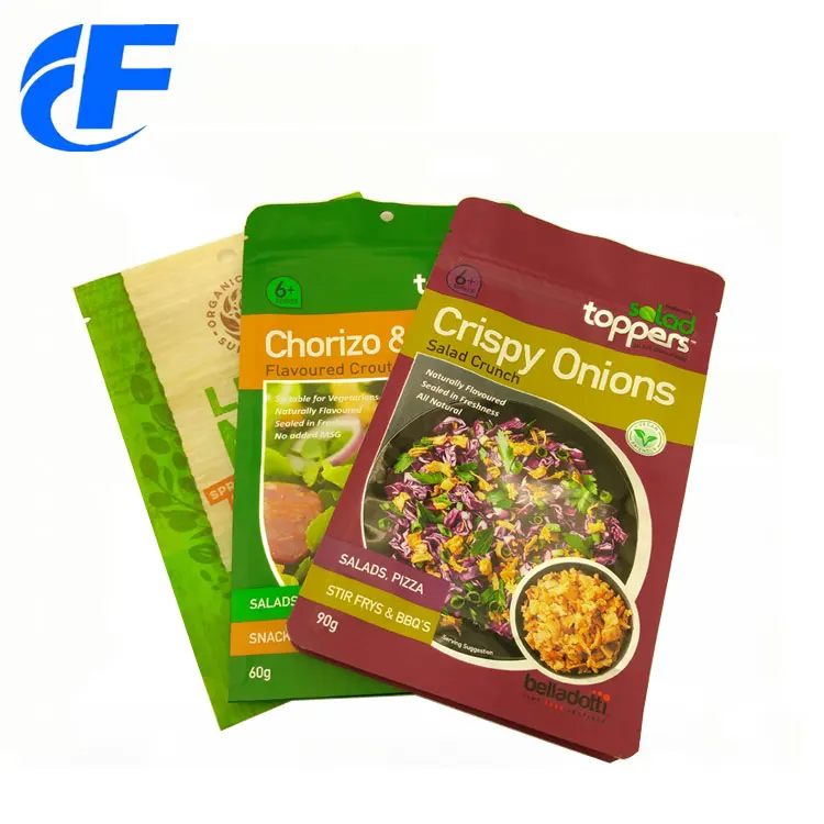 Plastic Food Grade Flavoring Dressing Powder Flat Bottom Pouch Pizza ...