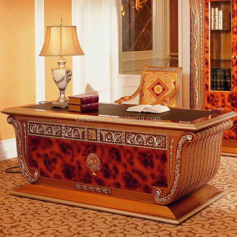 Luxury French Baroque Style Office Desk - Custom Size