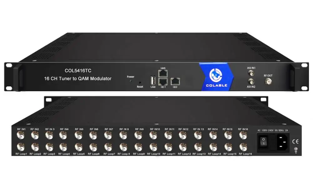 16 Dvb-s2 A Qam Modulador De Tv Digital Por Cable Sistema Col5416tc ...