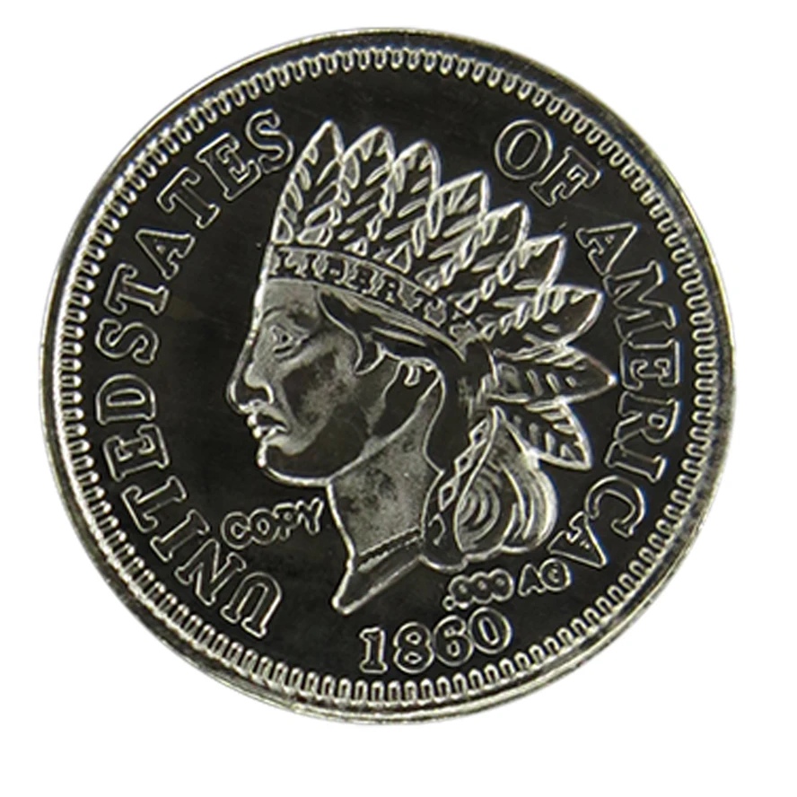 1 Gram 999 Fine Silver 1860 Indian Head Round Coin D15.0*0.90mm A59 Buy ...