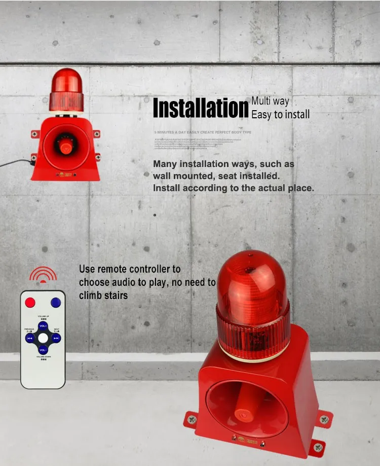 Flashing Beacon Tower Warning Light With Alarm Sound Programmable For ...