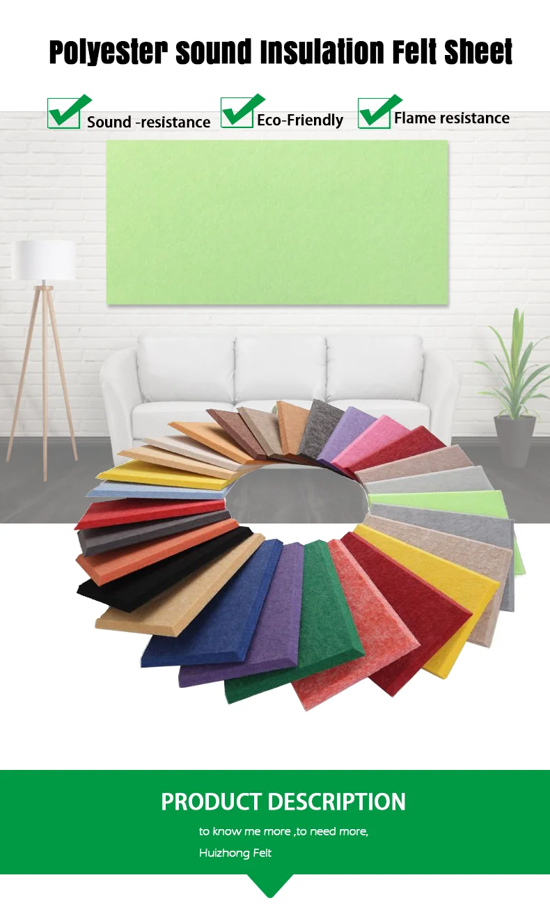 Polyester Fiber Felt Board Acoustic Panel Sheet Decorative Sound ...