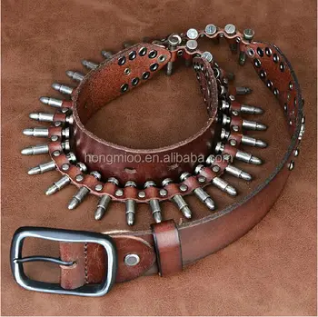 Rock Punk Belt Man Belt Bullet Metal Belt - Buy Bullet Metal Belt ...