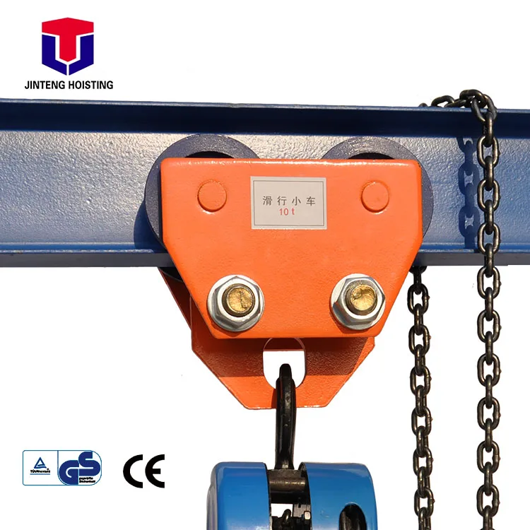 Single Track Manual Plain Trolley 0.5ton To 20 Ton 0.5 Ton T Type Hand ...