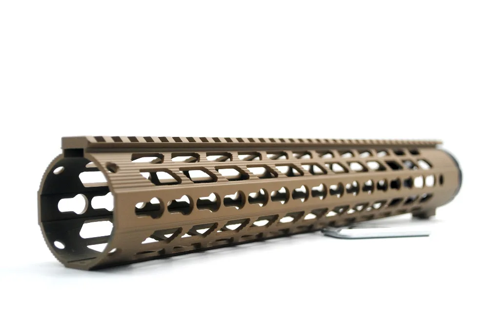 Aplus Tan/flat Dark Earth 15" Ultralight Free Float Keymod Handguard ...