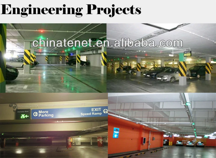 Automatic Vacant Parking Slot Vehicle Detection Ultrasonic Sensor Rs485 With Led Red Green Light