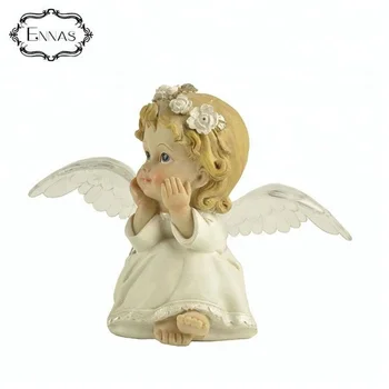 Hotsale Resin Small Angel Baby Wings Sitting Angel Figurines For Baby ...