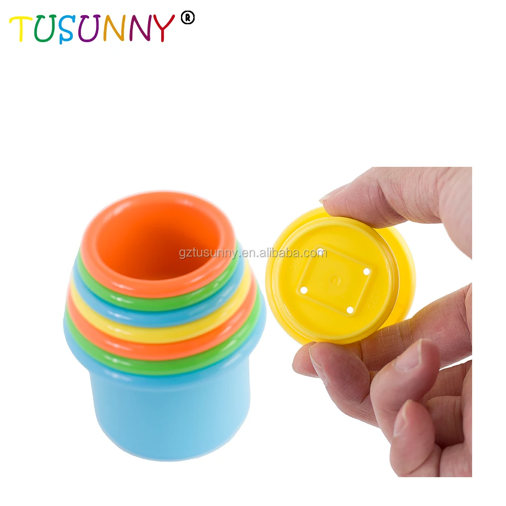Colorful Baby Stack Up Cups Educational Plastic Stacking Cup Toys - Buy ...