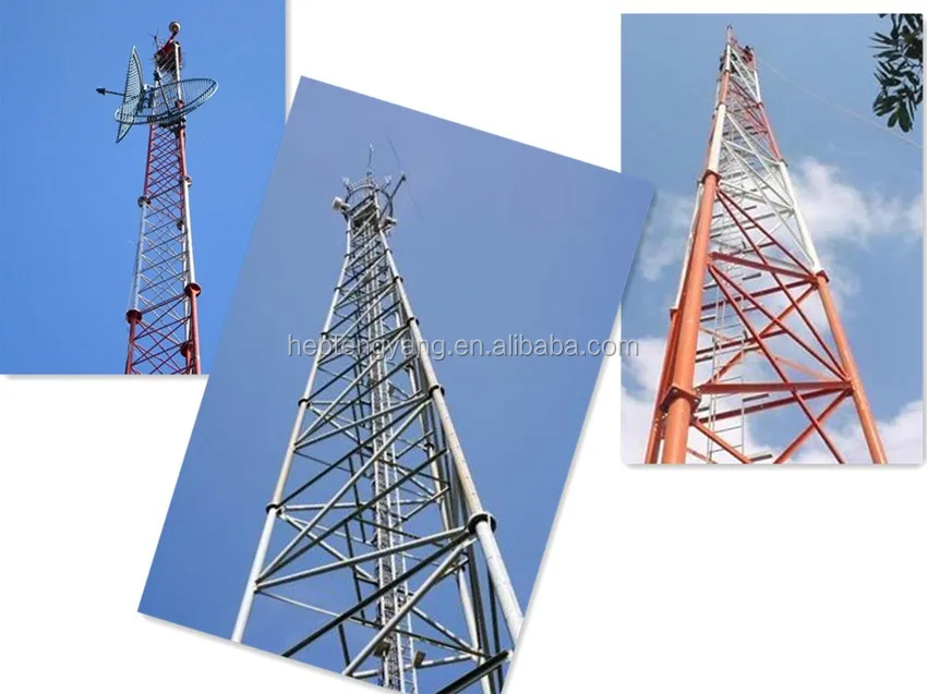 Communication BTS FM Radio TV Satellite Tubular Steel Tower