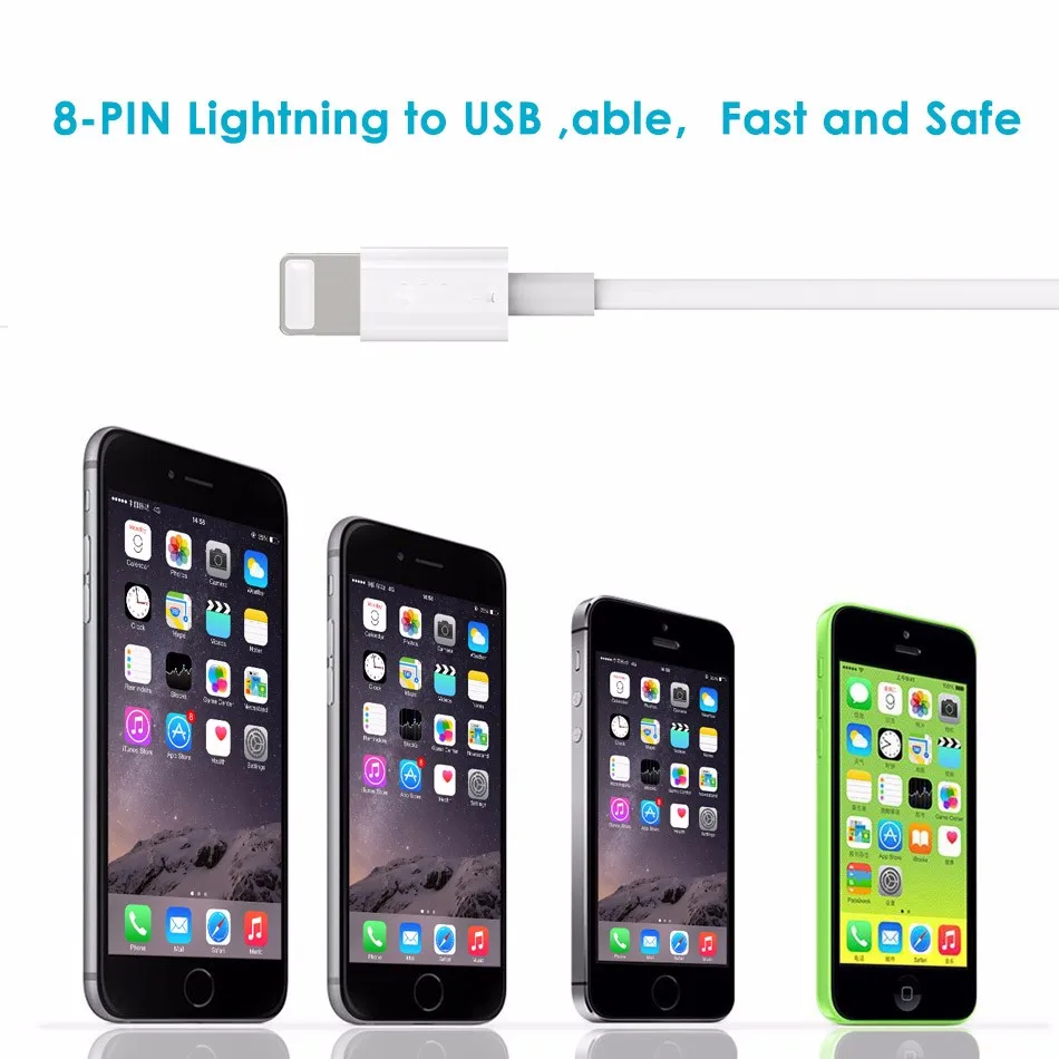 Pvc For Iphone Cable Charger High Quality Usb Data Line 2.1a Fast ...